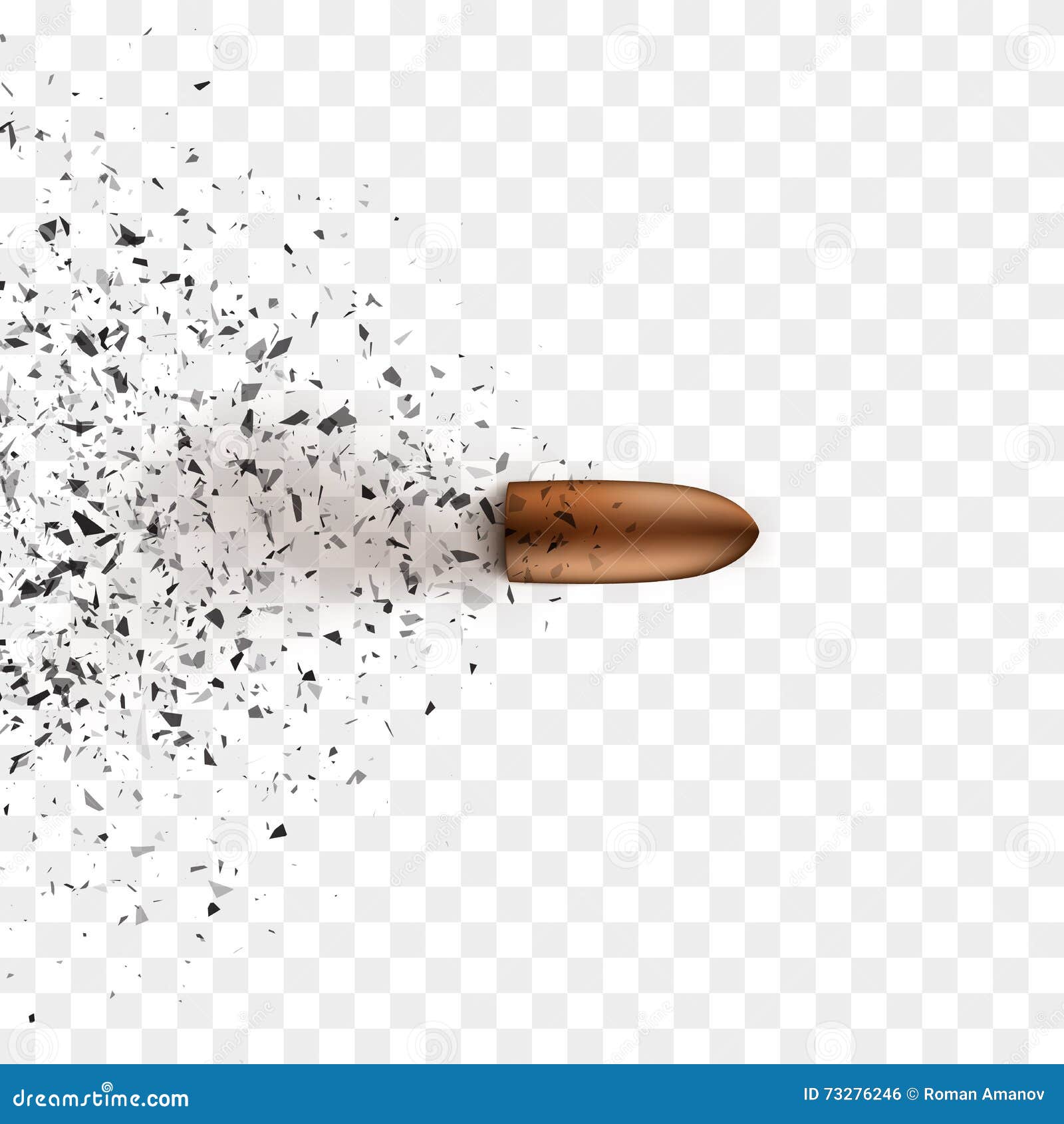 Bullet Shot Smashed the Glass in the Splinters. Vector Stock ...