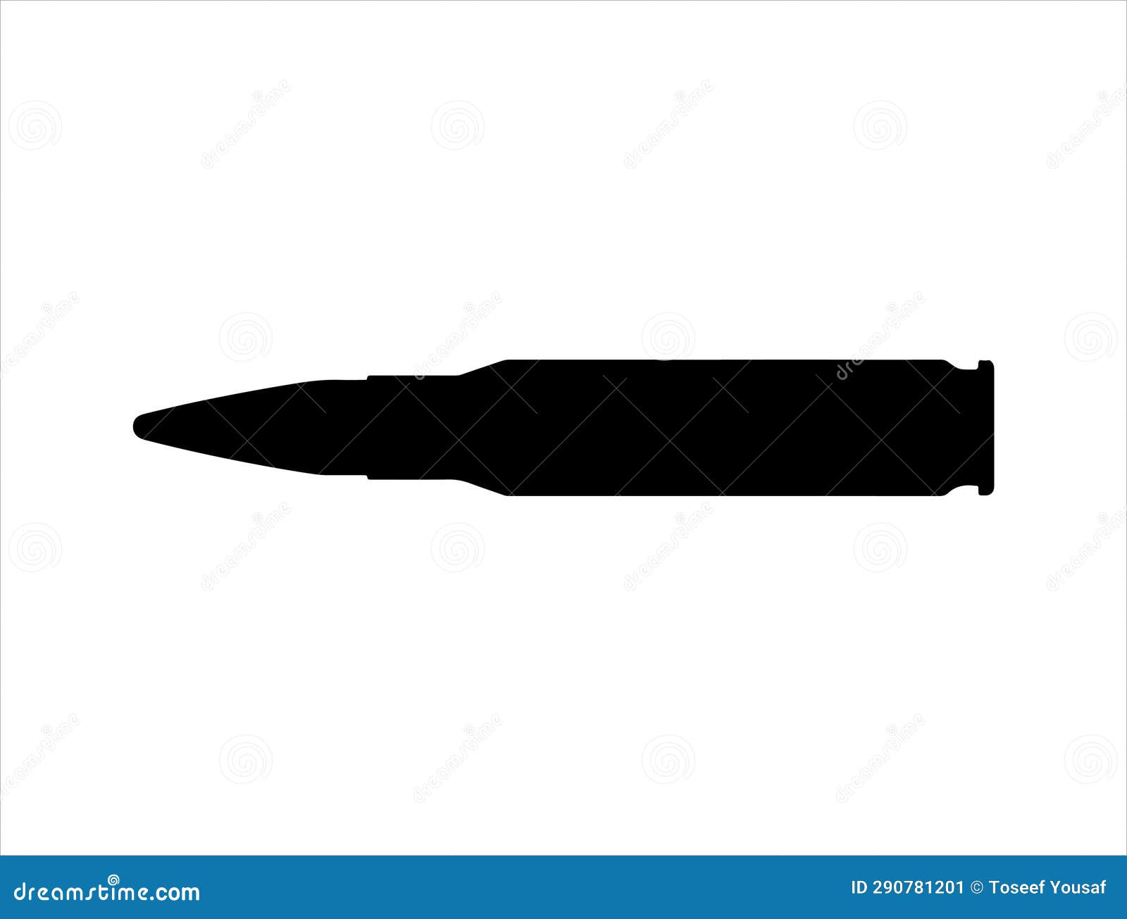 Bullet Silhouette Vector Art White Background Stock Vector ...
