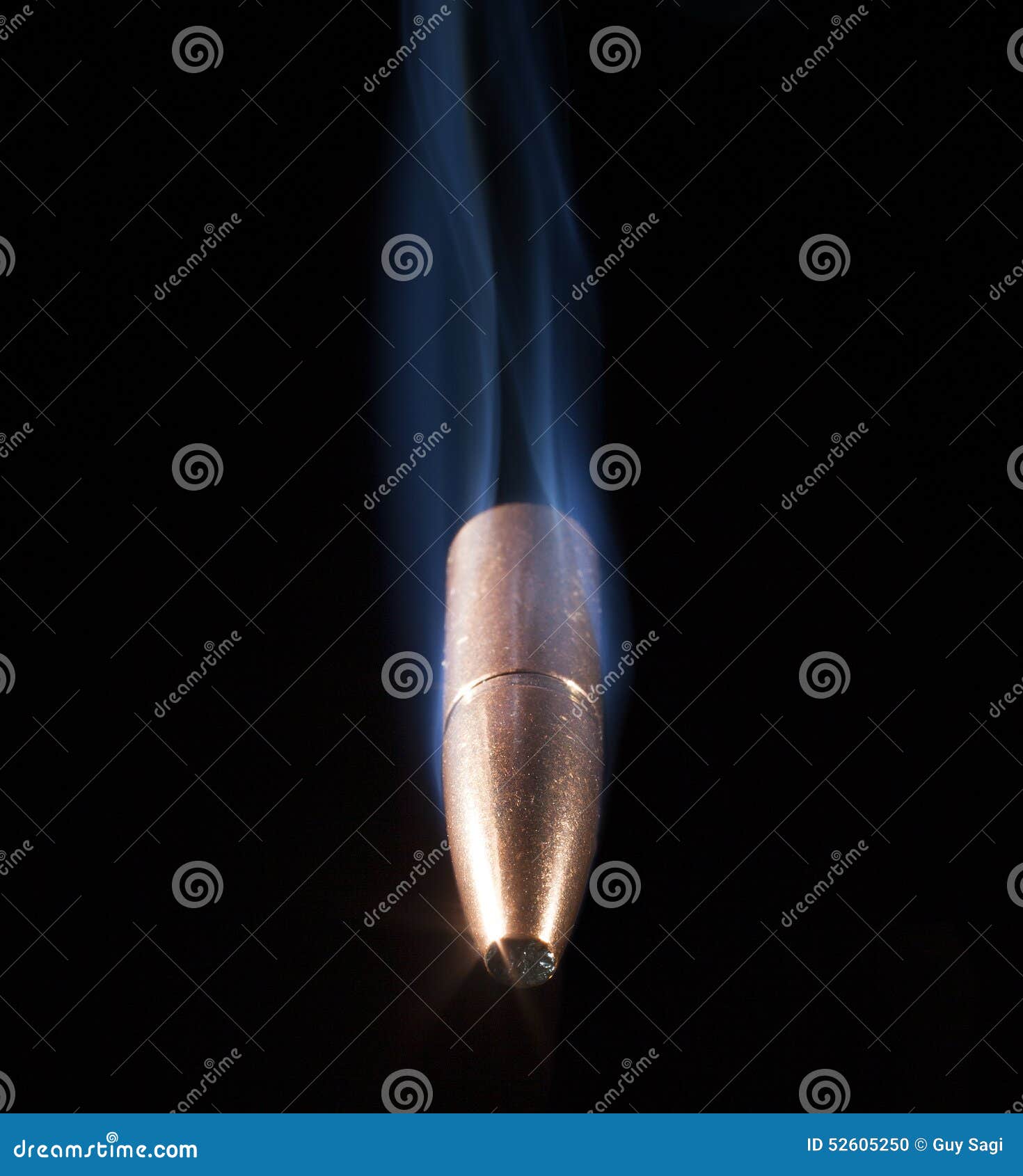 Bullet with Smoke Coming at the Camera Stock Photo - Image of black ...