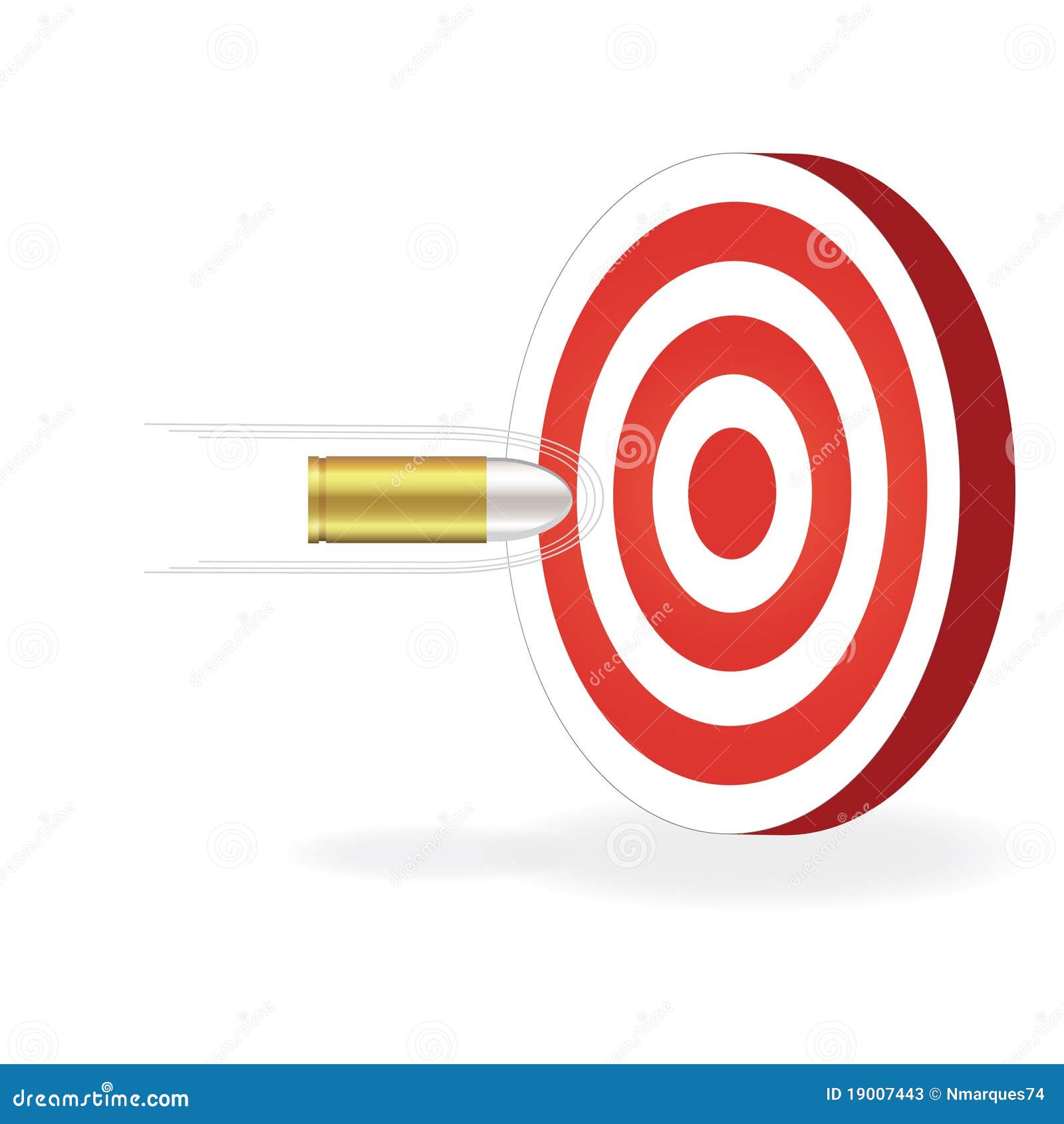 Bullet and Target stock vector. Illustration of metal - 19007443