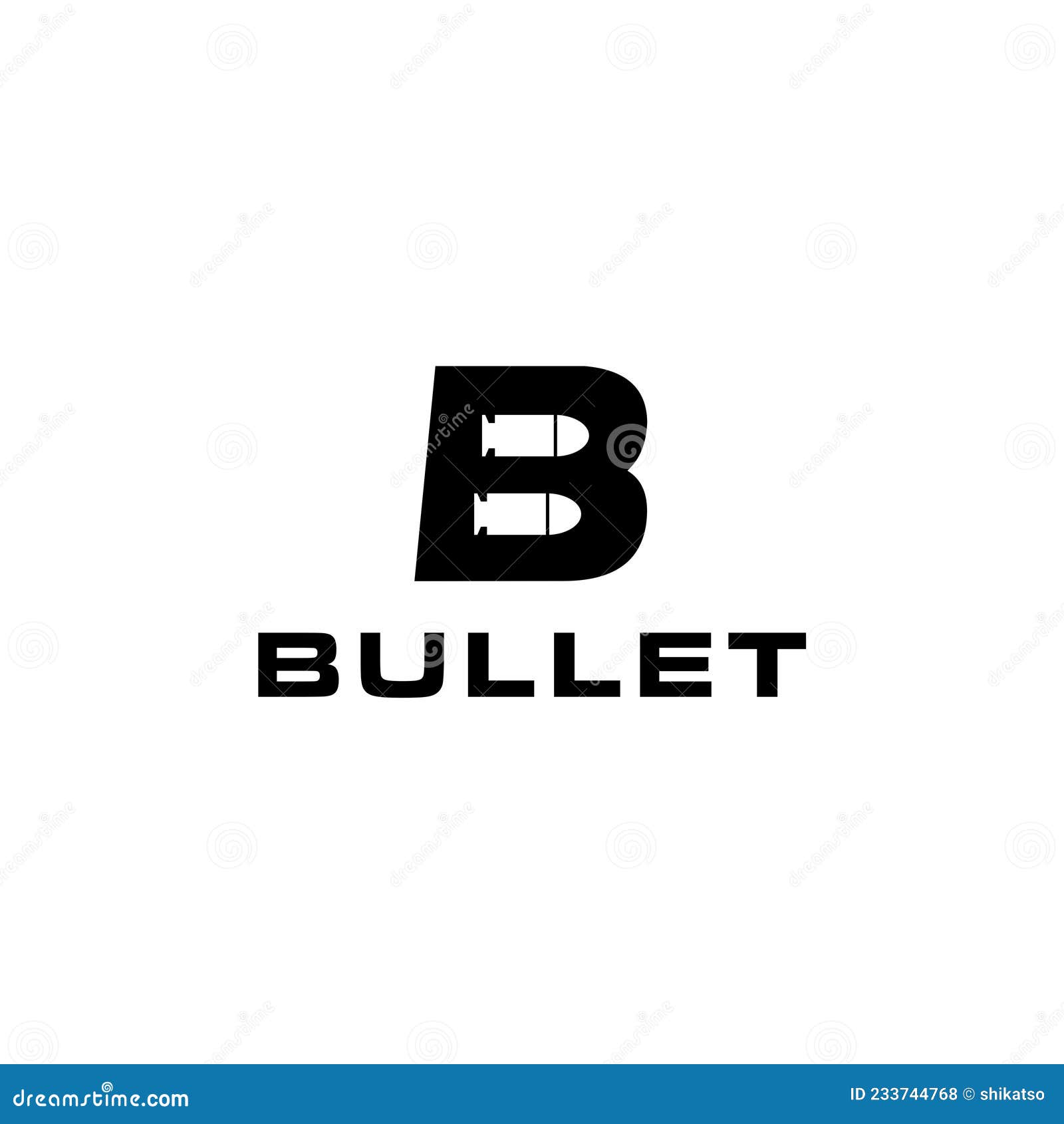 Bullet Target Sniper Initial B Army Vector Logo Design Stock Vector ...