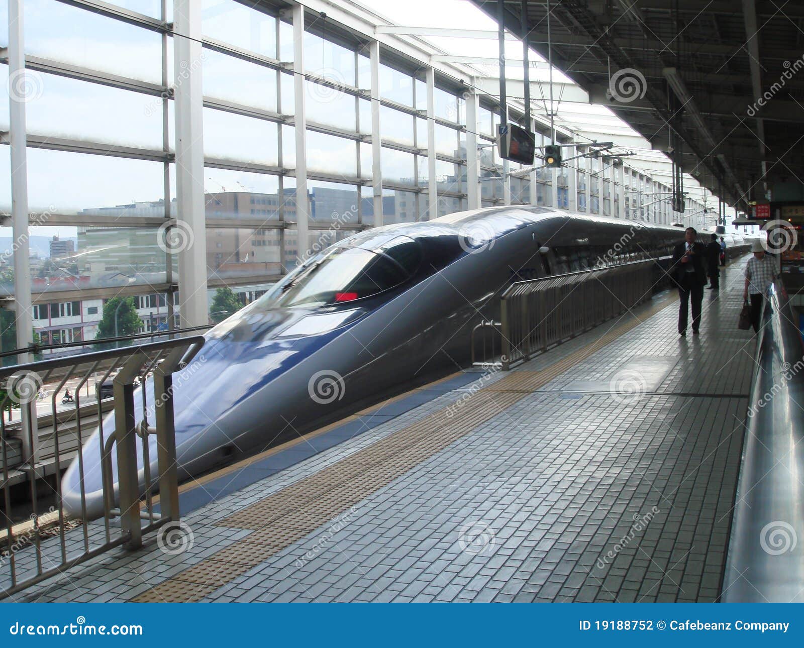 Bullet Train Information Signboard On The Platform Of Shin-Osaka ...