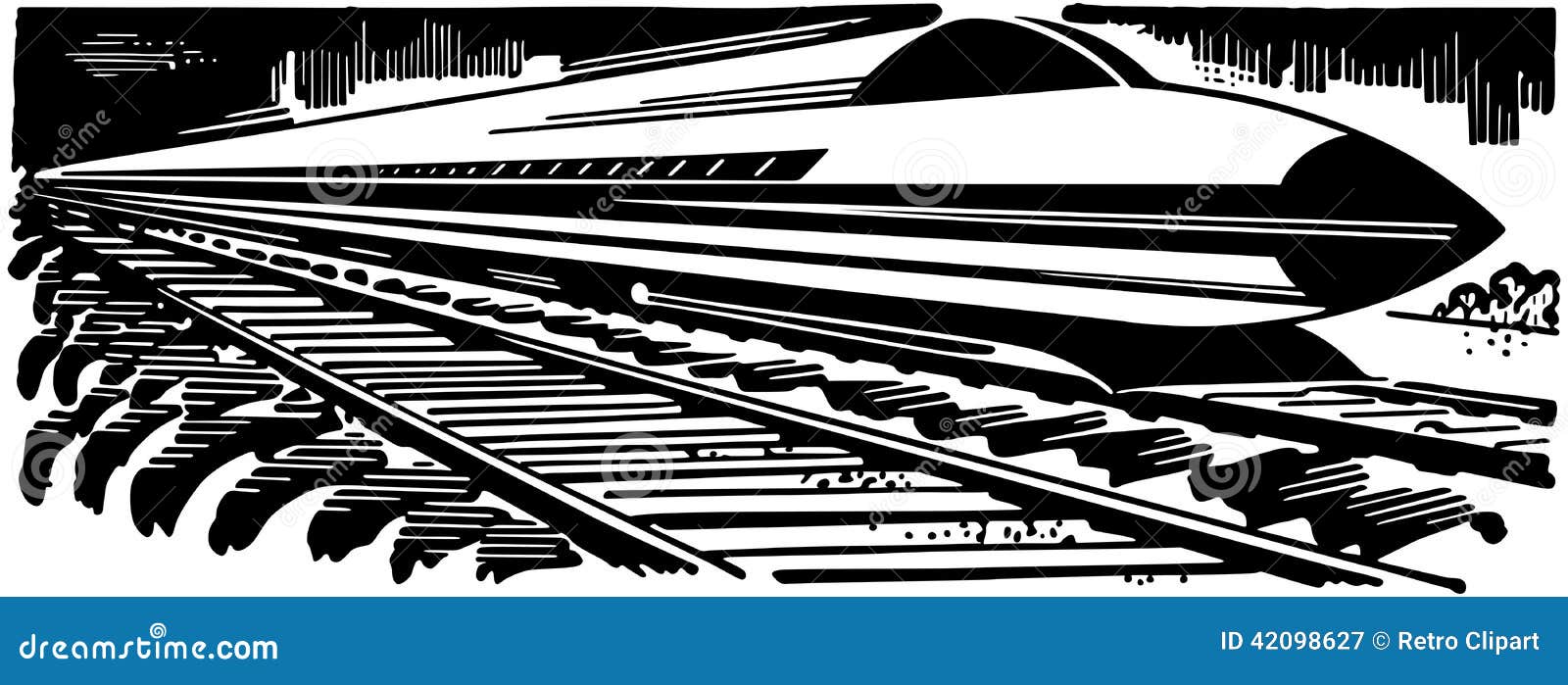 Bullet Train stock vector. Illustration of trains, forties - 42098627