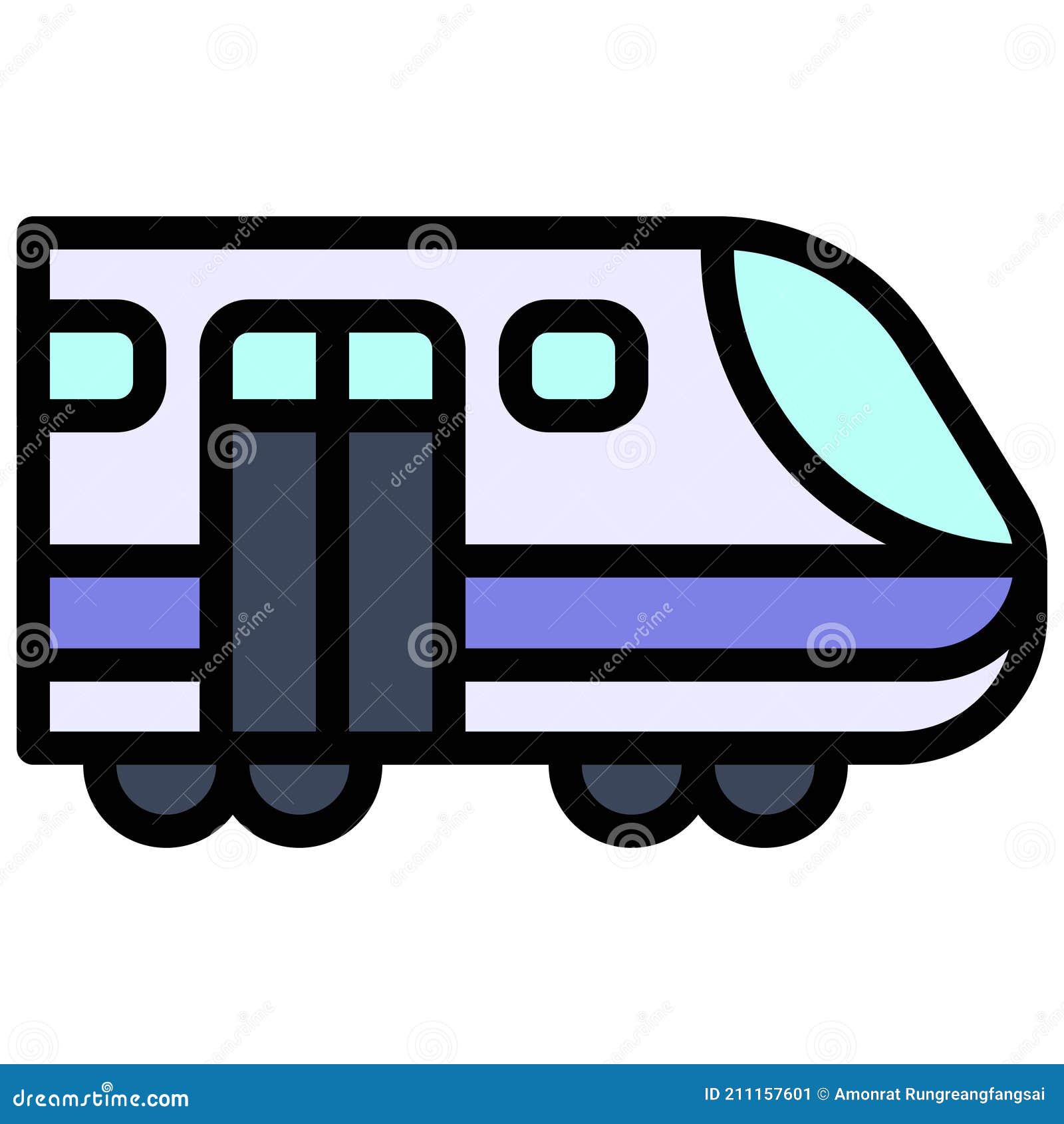 Bullet Train Icon, Transportation Related Vector Stock Vector ...