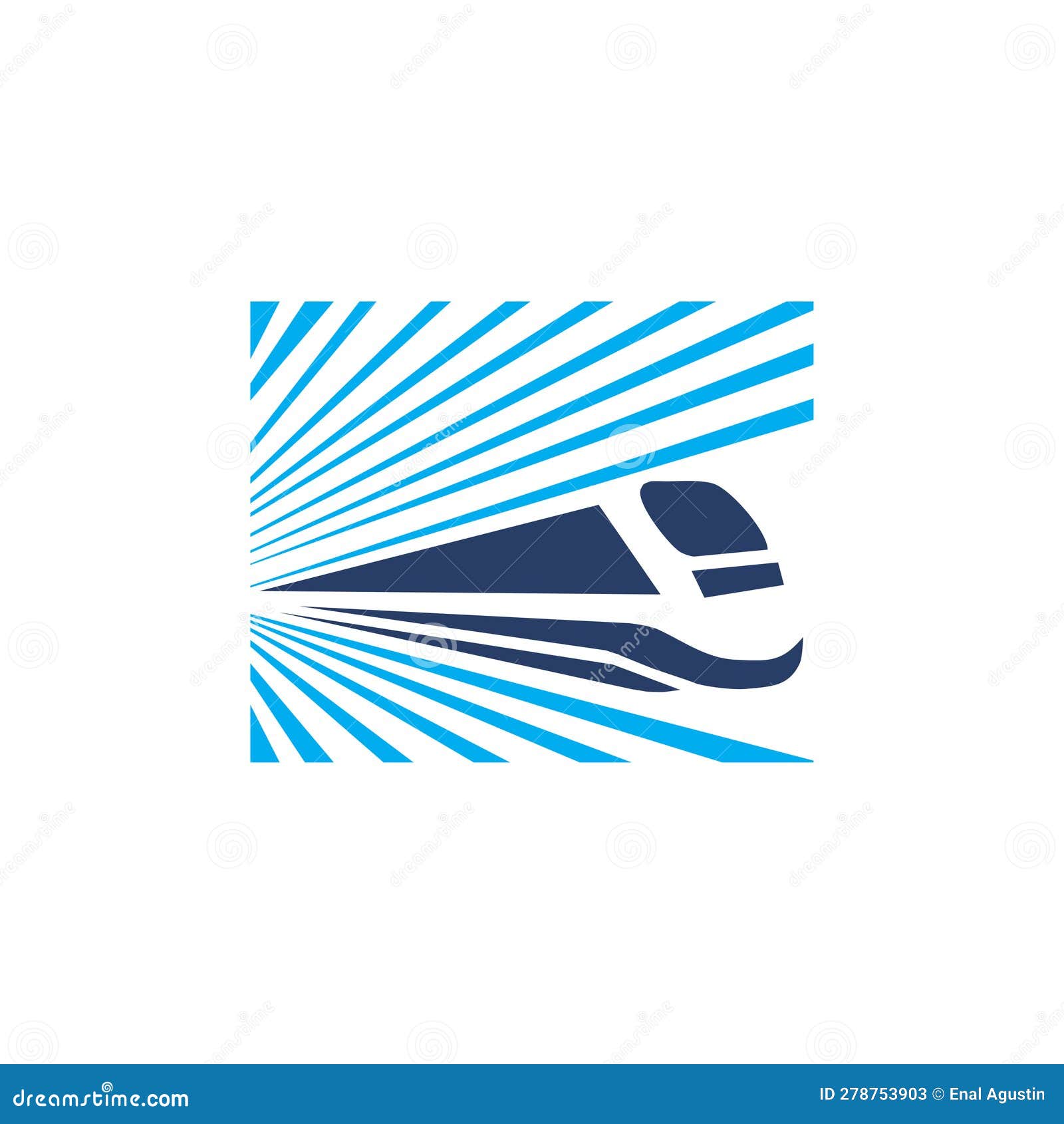 Bullet Train Railway Speed Logo Design Stock Vector - Illustration of ...