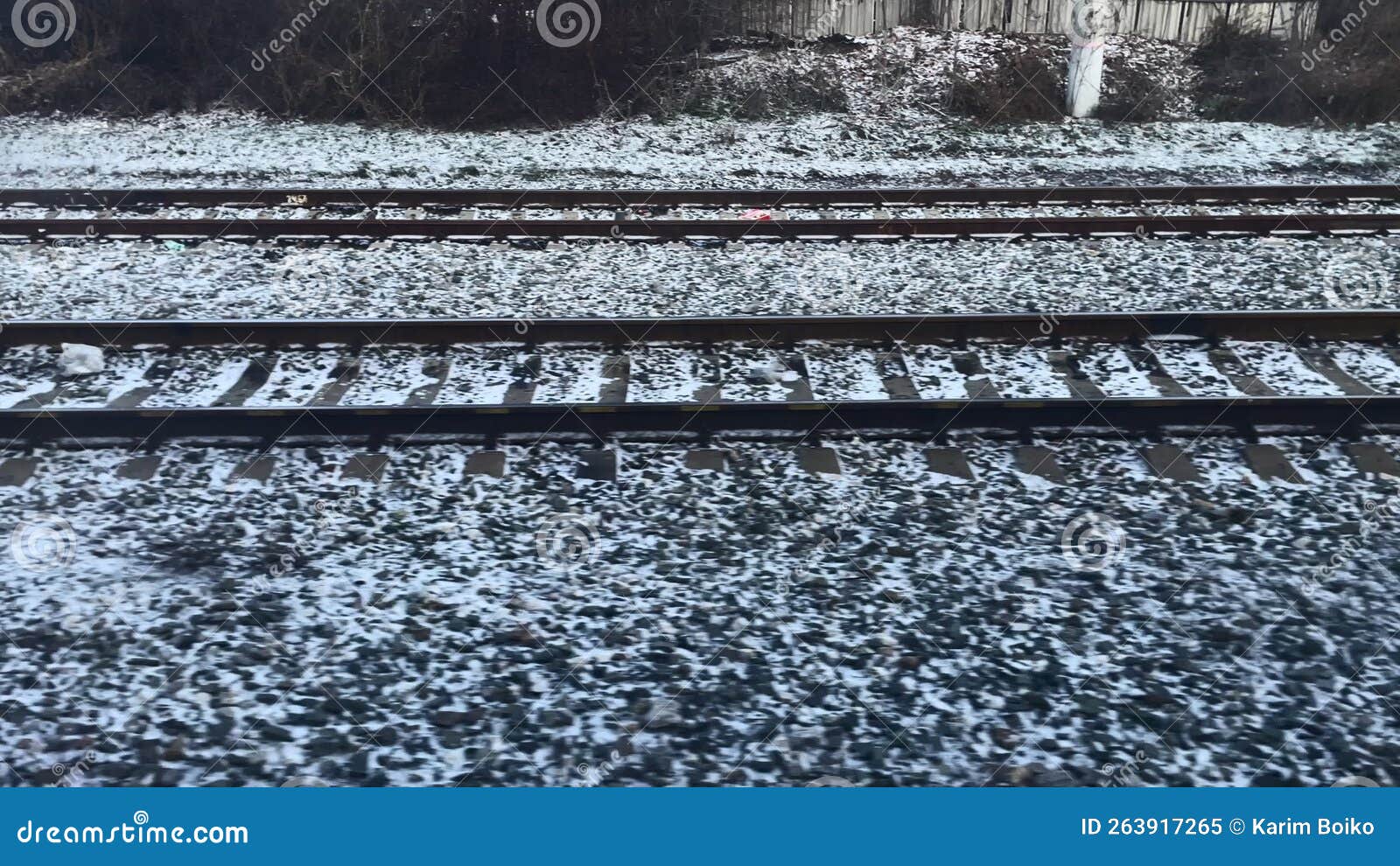 Bullet Train Rides on the Railway Track Winter. Journey and Trip on ...