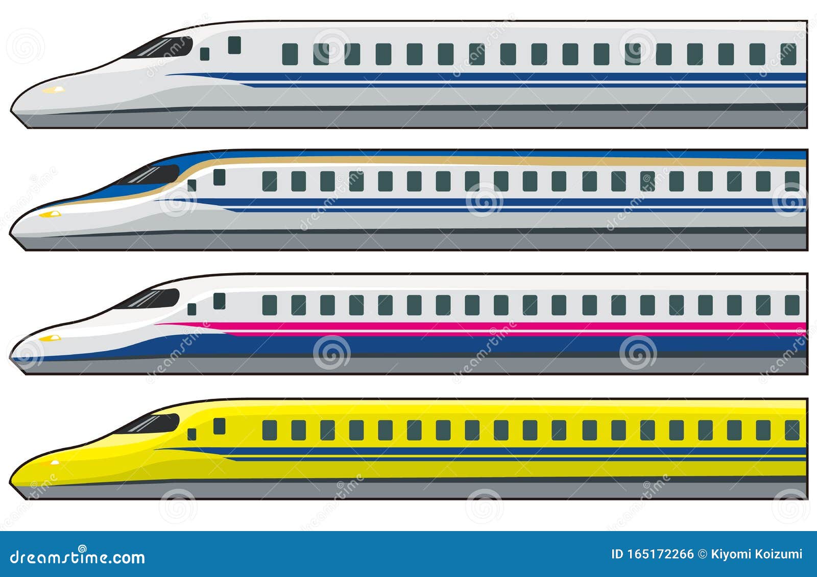 Bullet Trains,vector,illustrations. High-speed Trains Stock Vector ...