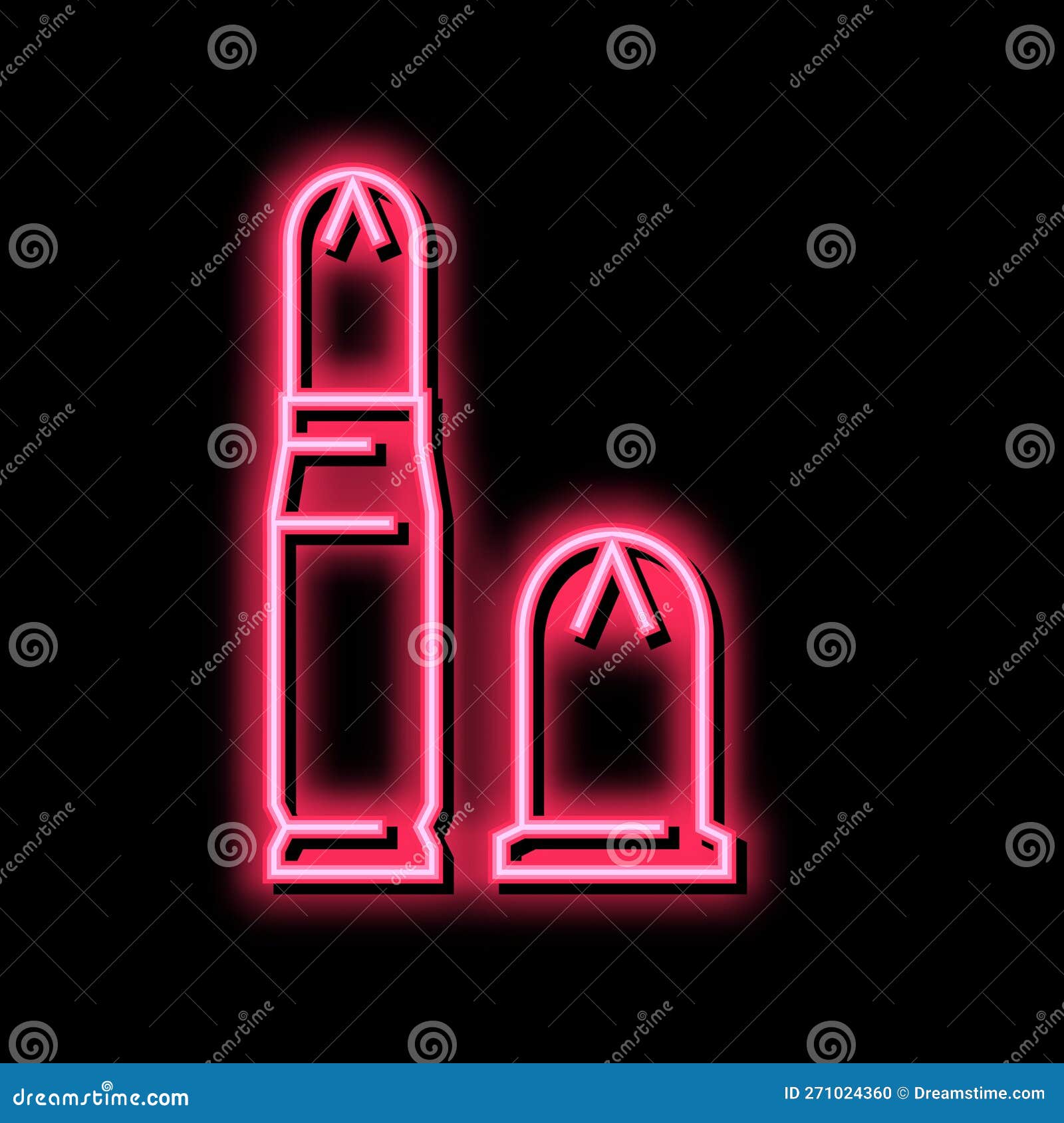 Bullet Types Neon Glow Icon Illustration Stock Vector - Illustration of ...