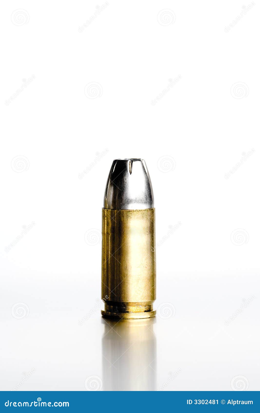 Bullet on white stock image. Image of ammo, dangerous - 3302481