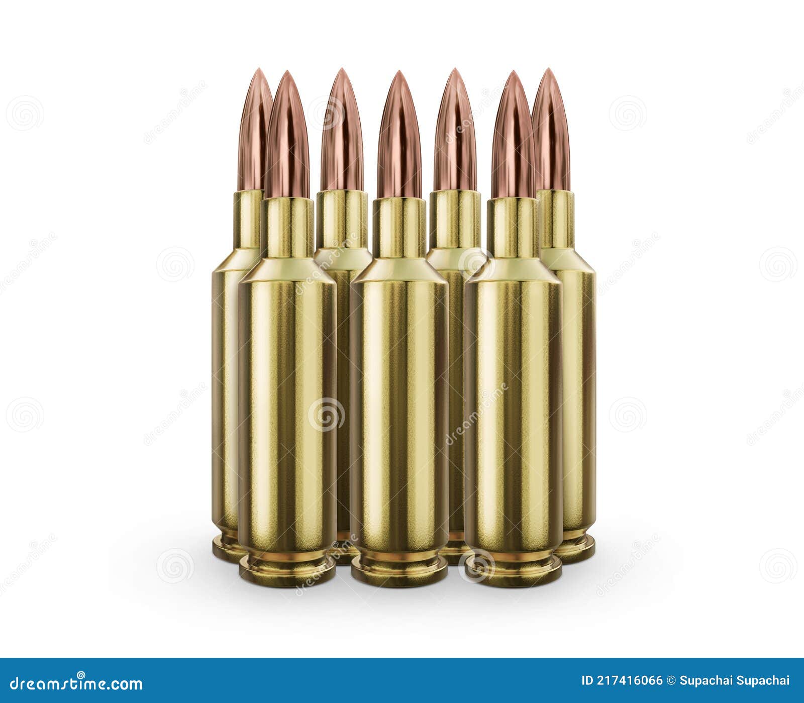 Bullet on White Background. 3D Render Stock Illustration - Illustration ...
