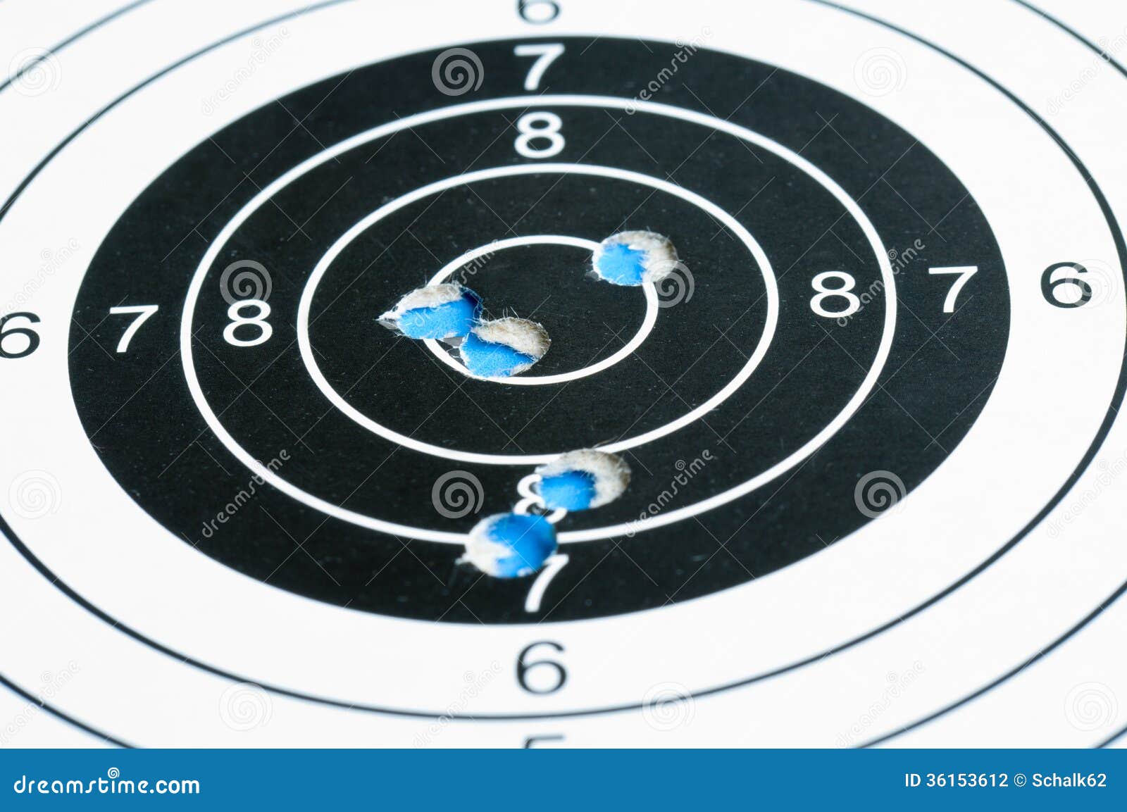 Bulletholes in target disc stock photo. Image of hole - 36153612