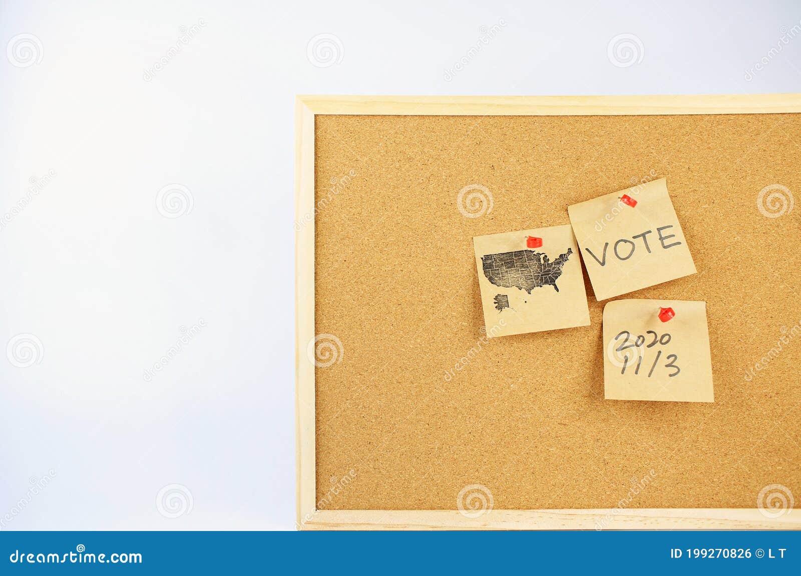 Bulletin Board with the Memo for Voting Stock Photo - Image of leave ...