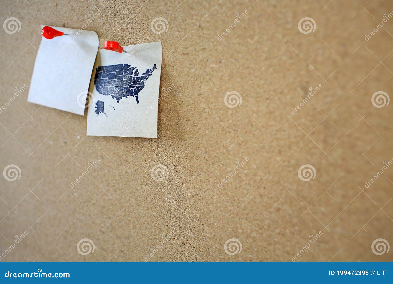 Bulletin Board with the Memo for Voting Stock Image - Image of united ...