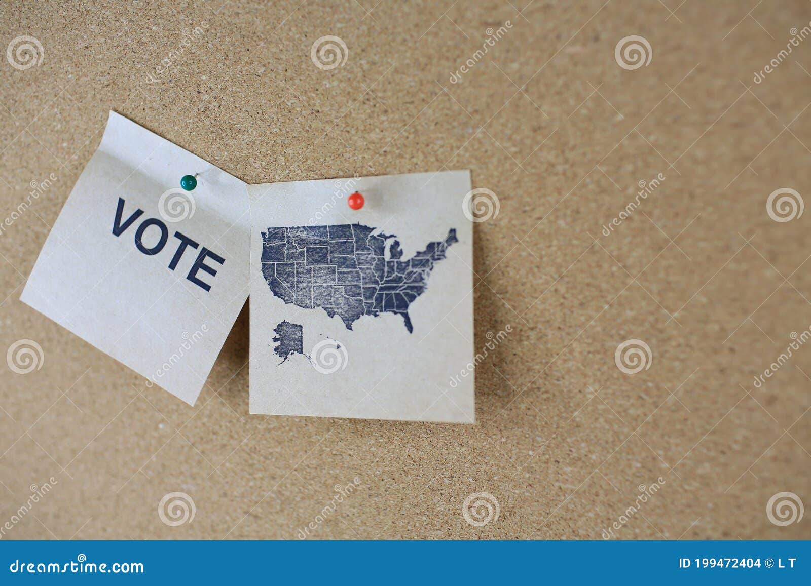 Bulletin Board with the Memo for Voting Stock Photo - Image of sign ...