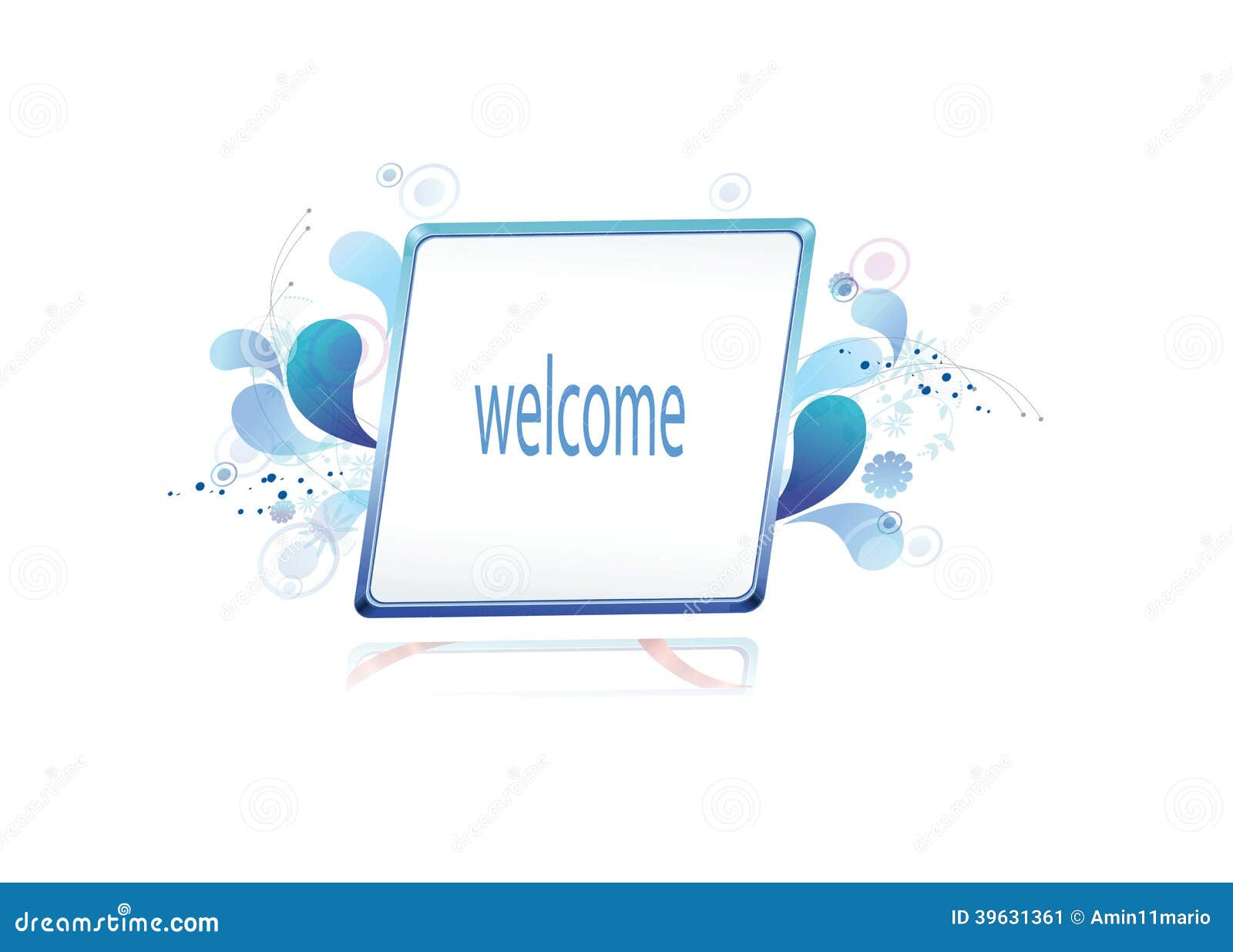 Bulletin Board and Welcome Posts Stock Illustration - Illustration of ...