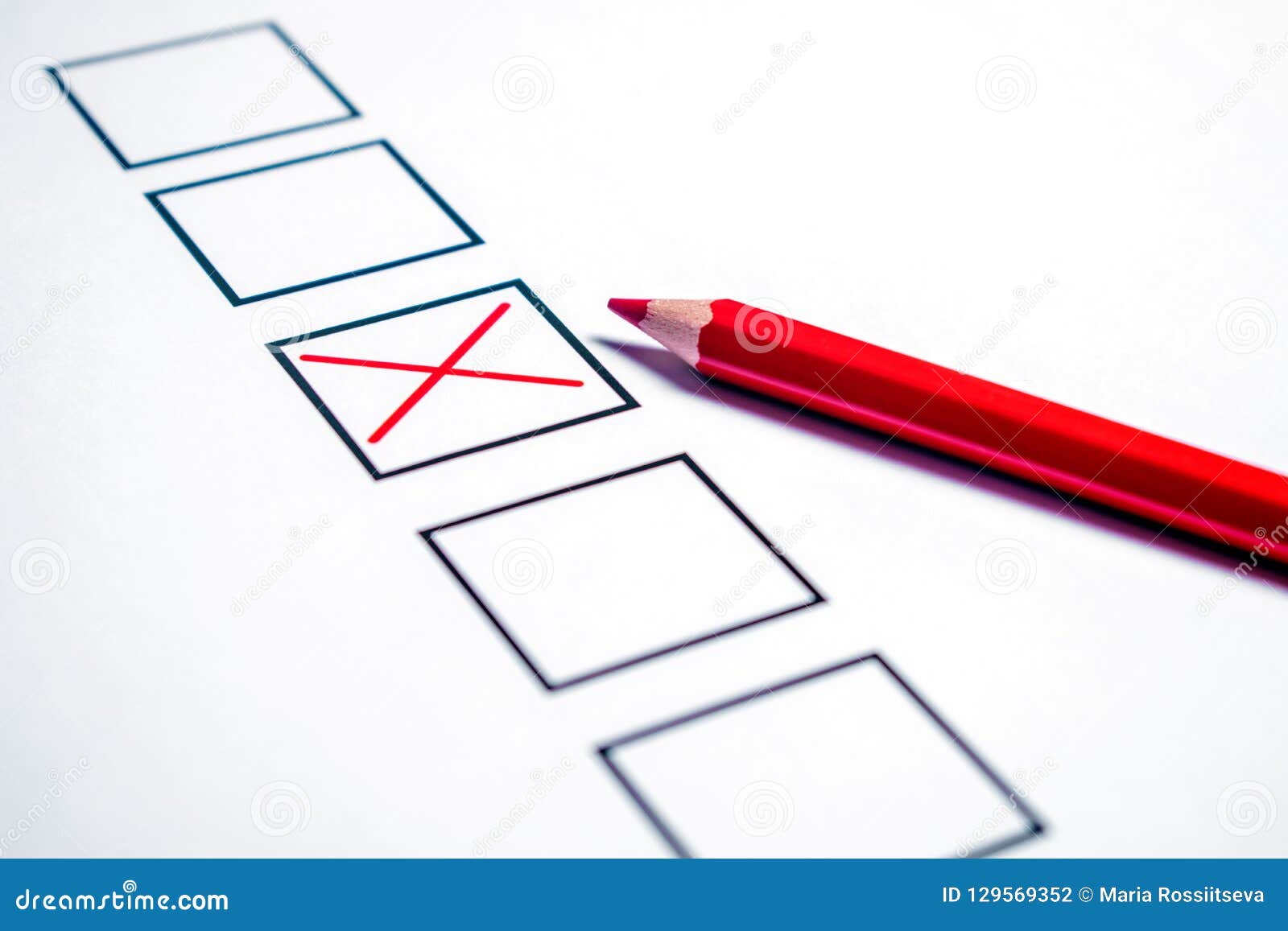 Bulletin and a Red Pencil for Voting Stock Photo - Image of list ...