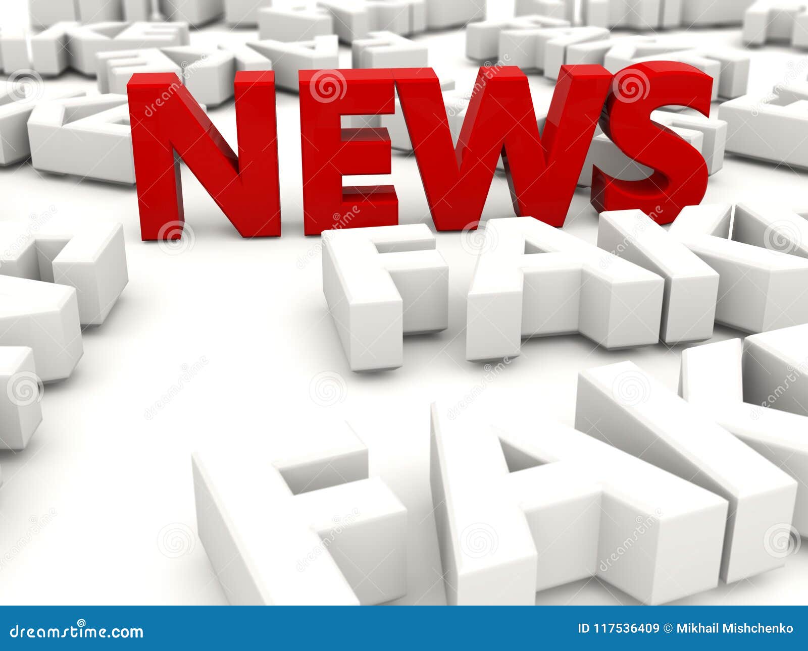 Bulletins D'information Rouges Avec De Faux Mots Illustration Stock ...