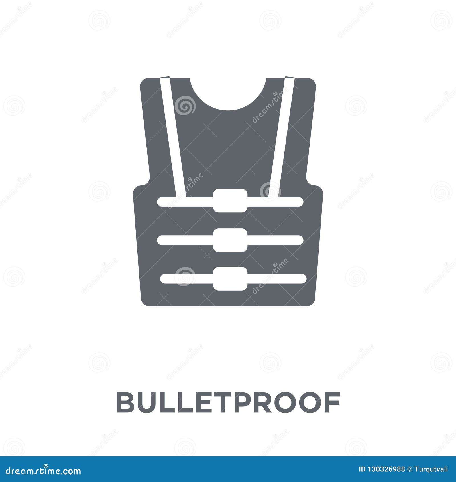 Bulletproof Icon. Simple Style Notifying The Police Poster Background ...