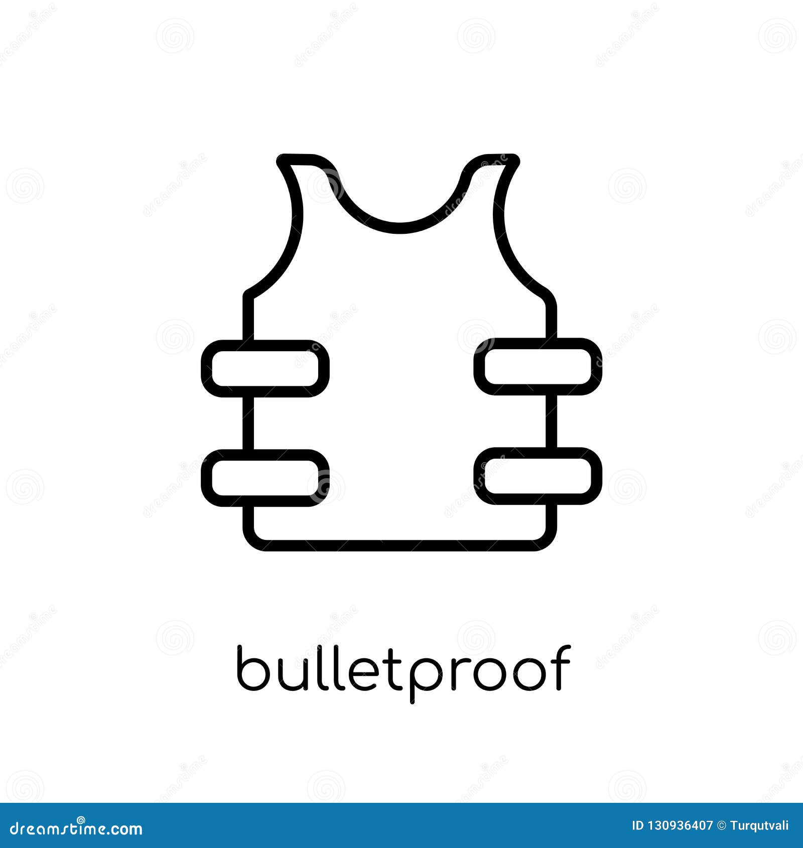 Bulletproof Icon. Trendy Bulletproof Logo Concept On White Background ...