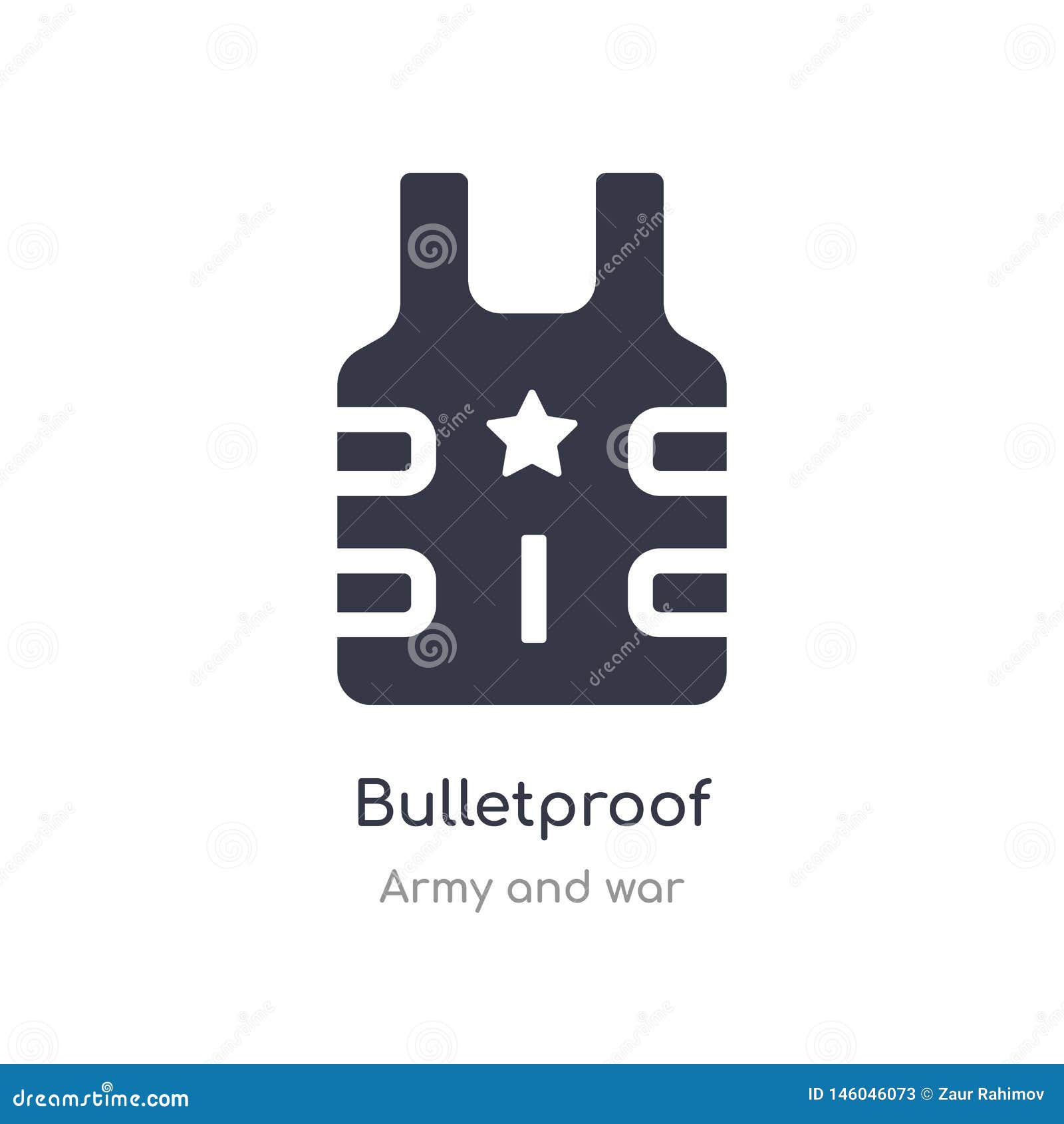 Bulletproof Icon. Isolated Bulletproof Icon Vector Illustration from ...