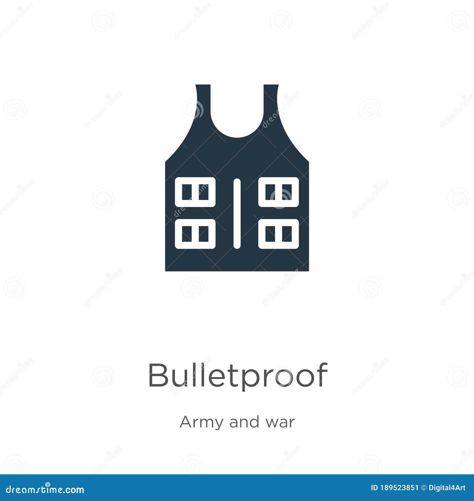 Bulletproof Icon. Trendy Bulletproof Logo Concept On White Background ...