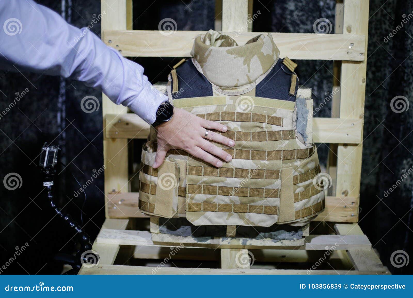 Bulletproof military vest stock image. Image of ammunition - 103856839
