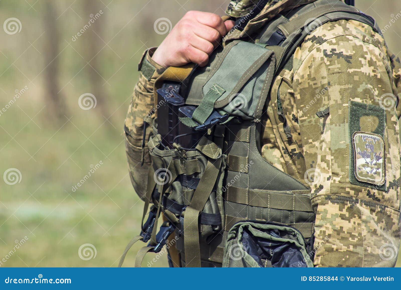 Bulletproof Vest, Body Armor Covers Stock Photo - Image of rifles ...