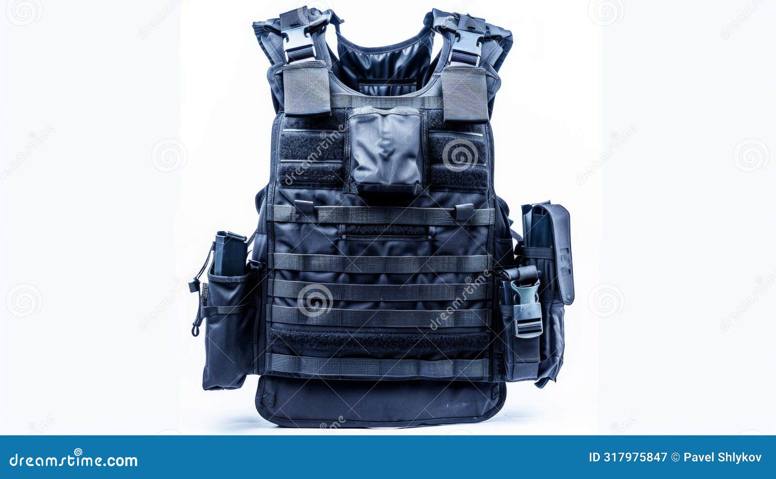 Bulletproof Vest Isolated on White Background Stock Image - Image of ...