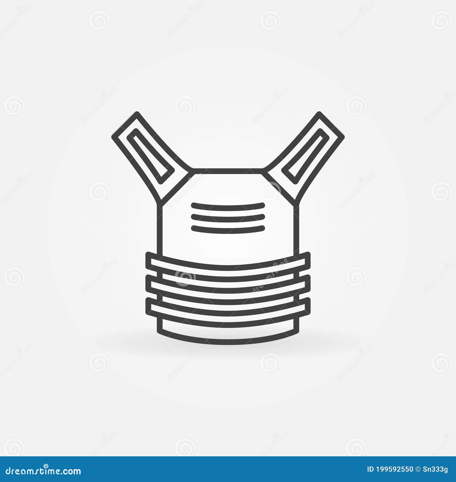 Bulletproof Linear Icon. Modern Outline Bulletproof Logo Concept Vector ...