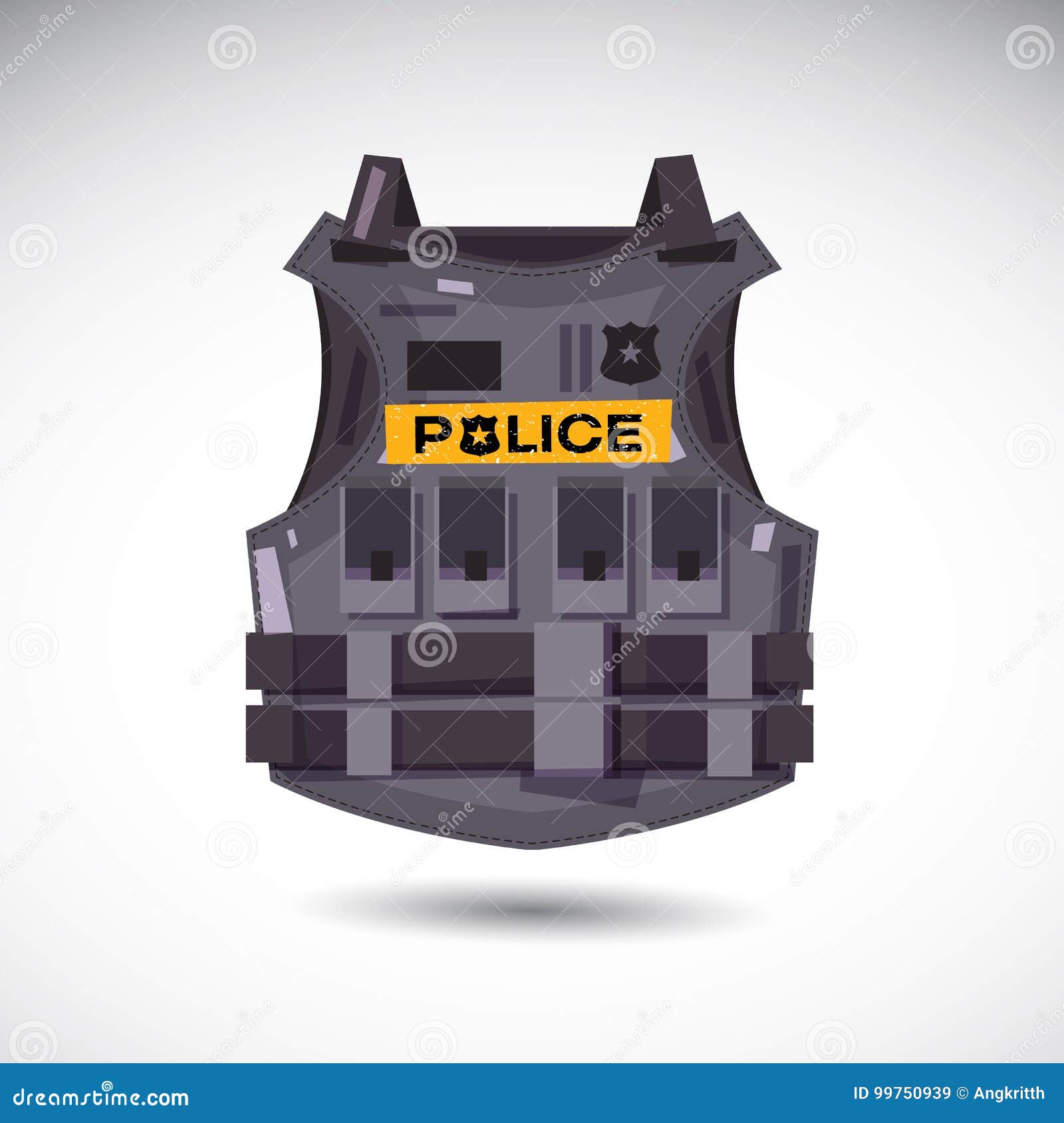 Bulletproof Vest Icon Vector. Police Illustration Sign. Special Forces ...