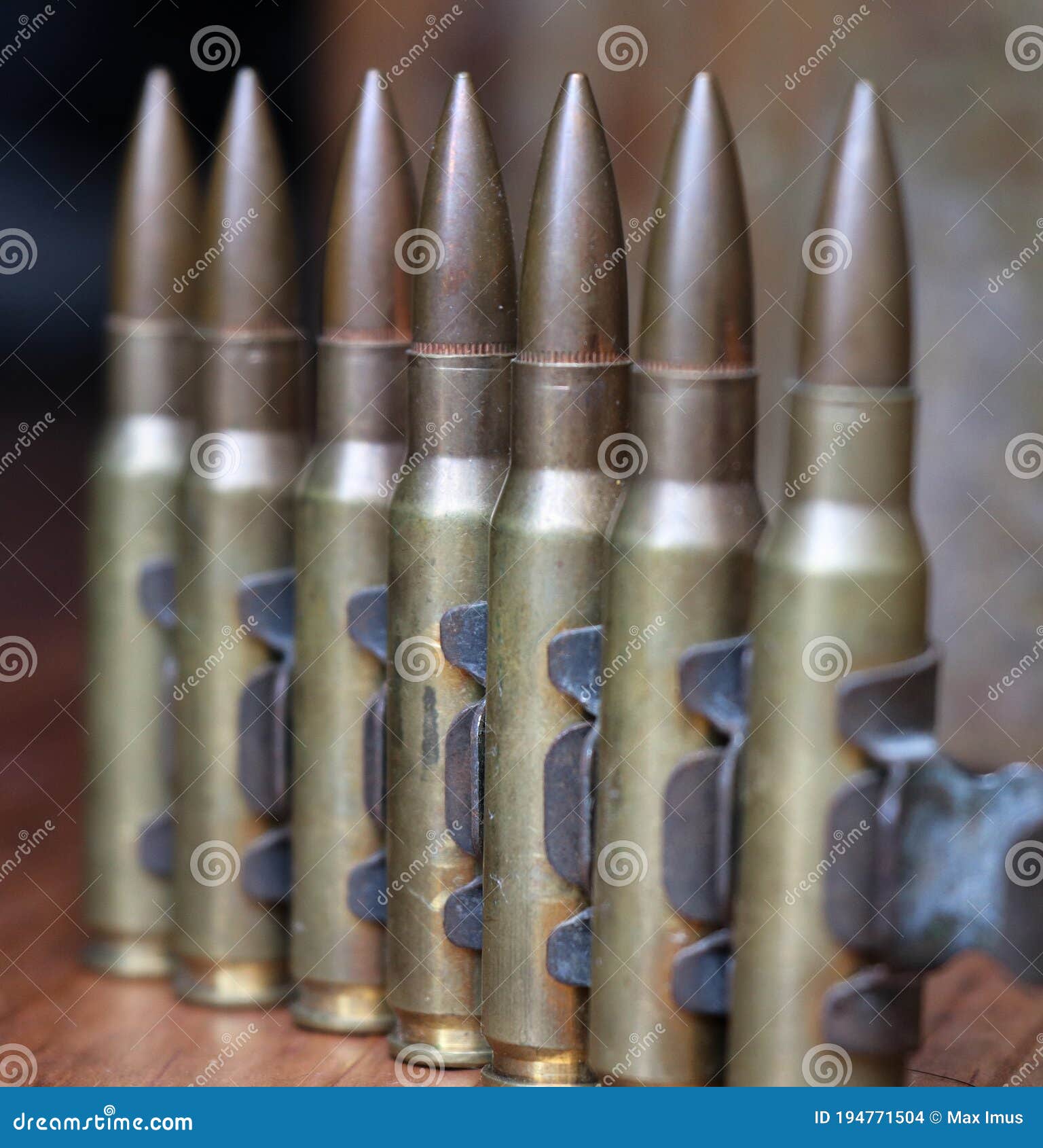 Bullets and Ammunition stock photo. Image of nclose - 194771504