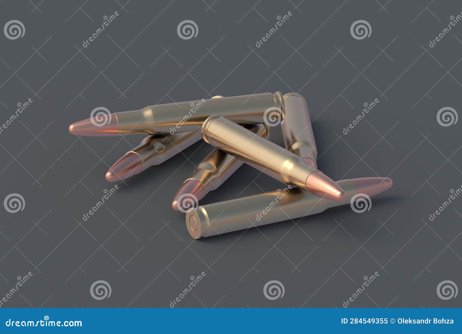 Bullets for assault rifle stock illustration. Illustration of rifle ...
