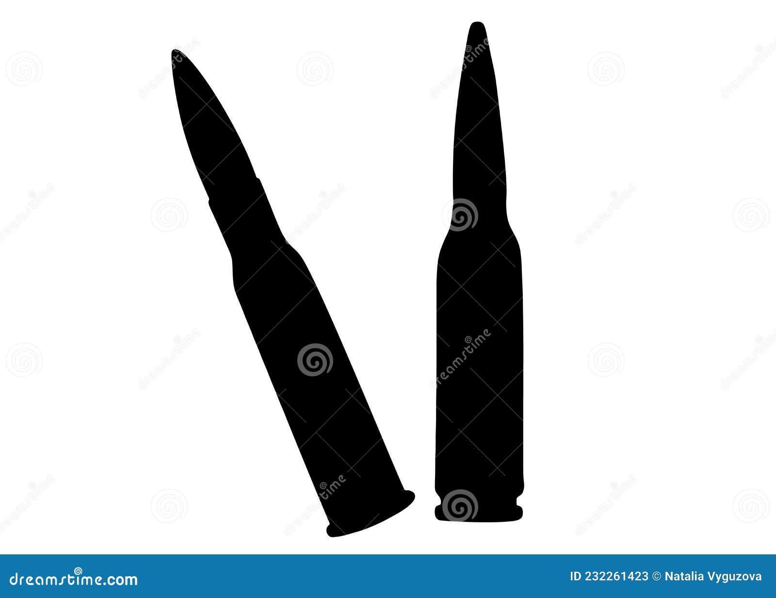The bullets are big. stock vector. Illustration of bullet - 232261423