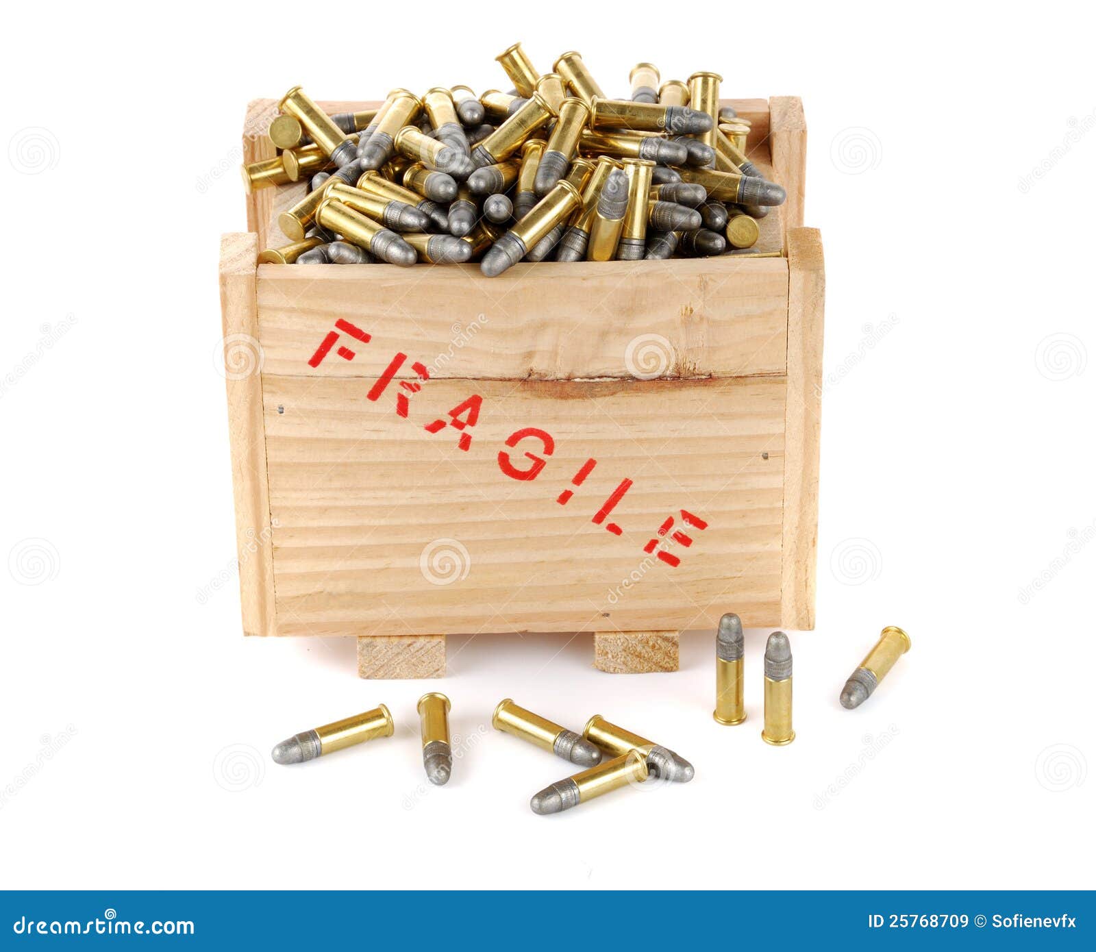 Bullets in a box stock image. Image of police, view, plated - 25768709