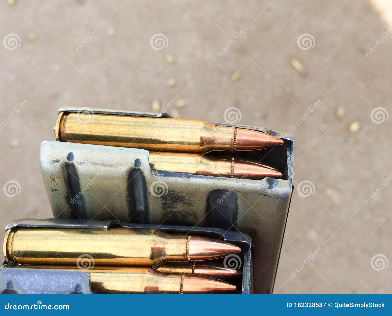Bullets .223 Brass 5.56 Caliber Ammo Loaded Magazine For AR 15 Rifle ...