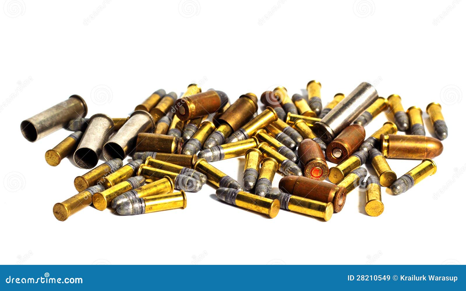 Old Bullets And Bullet Cases - Various Calibre Shells Royalty-Free ...