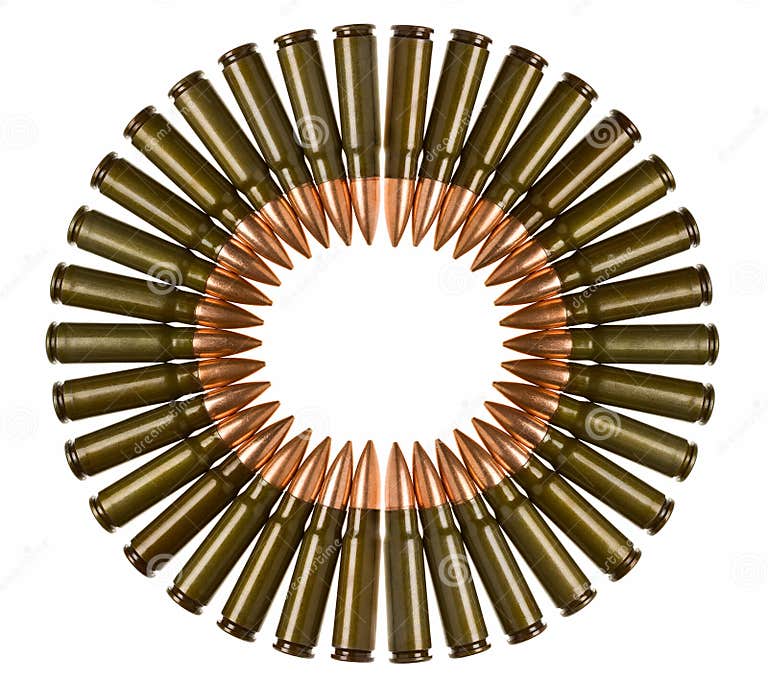 Bullets circle stock photo. Image of danger, kalashnikov - 13112608