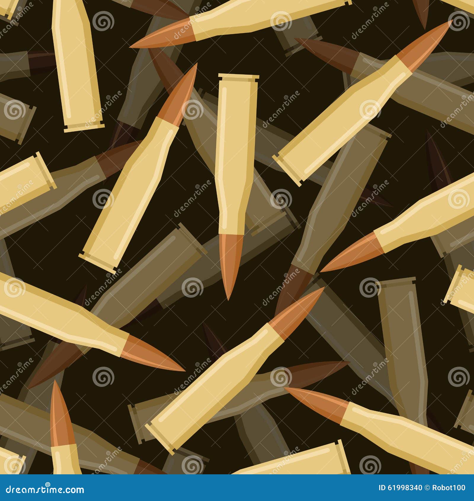 Bullets 3d Seamless Pattern. Texture of Military Ammunition Stock ...