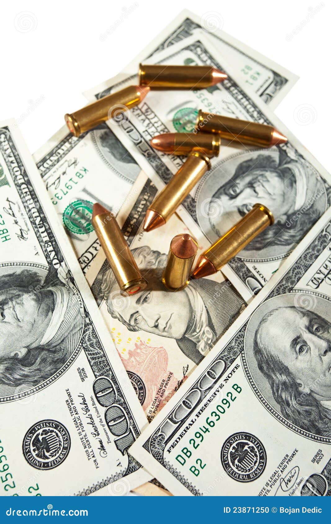 Bullets and dollars stock photo. Image of number, prosperity - 23871250