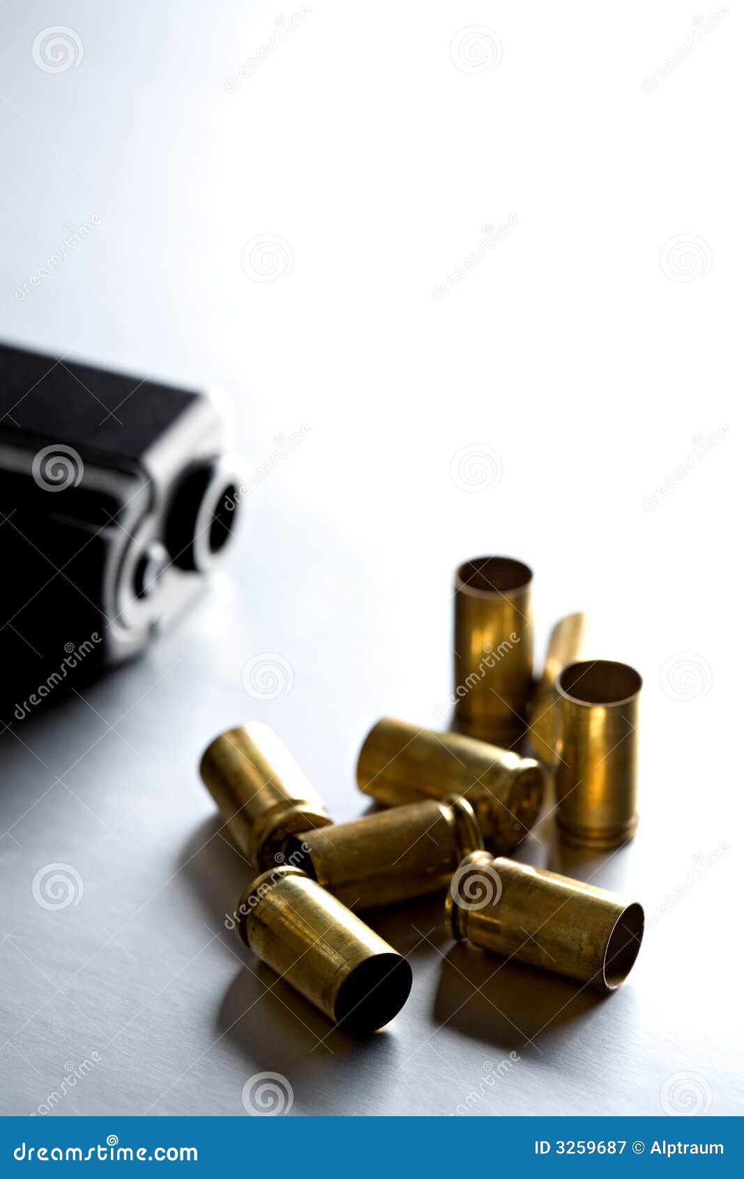 Bullets with gun stock image. Image of rounds, copyspace - 3259687