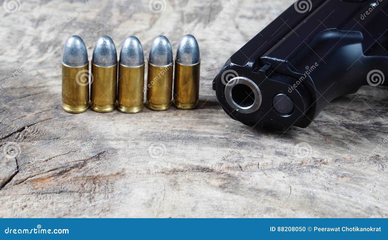 Bullets and gun stock photo. Image of heavier, metals - 88208050