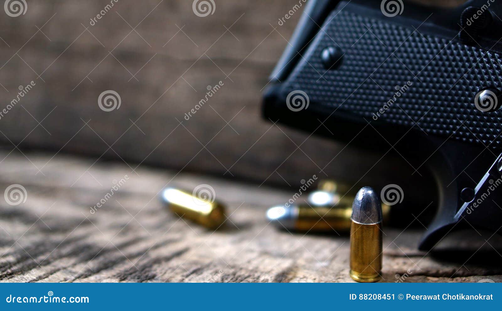 Bullets and gun stock image. Image of combination, kill - 88208451