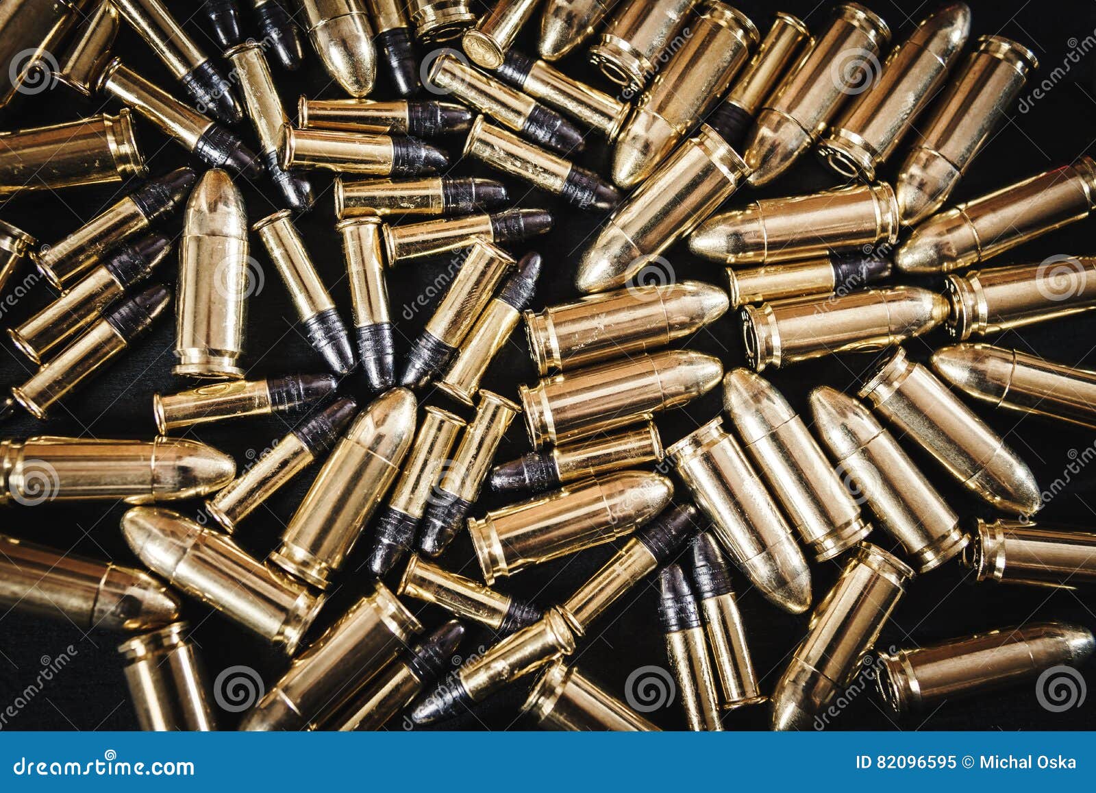 Bullets from the Gun on the Table Stock Image - Image of bullets ...