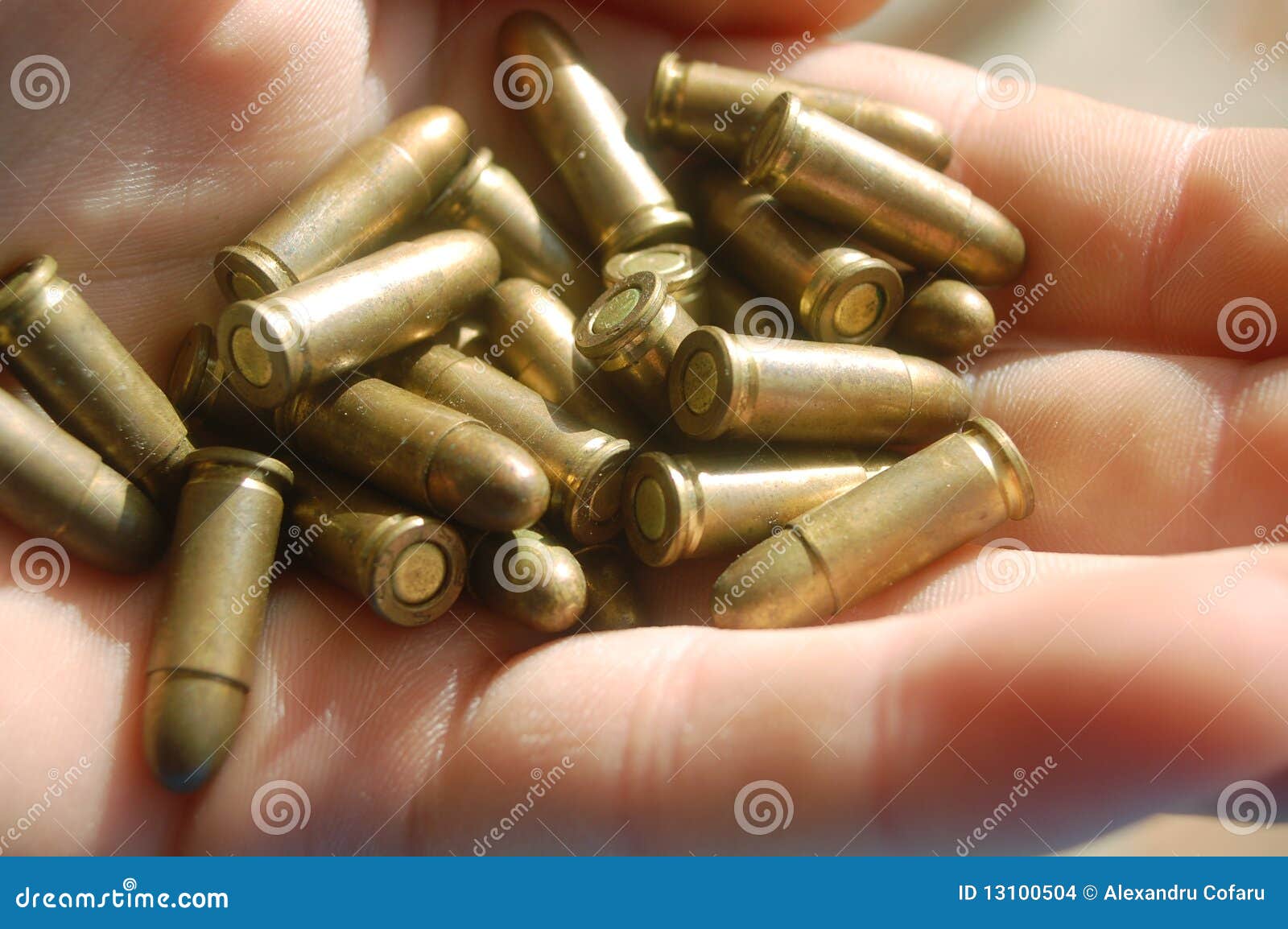 Bullets in hand stock photo. Image of hold, fire, killer - 13100504
