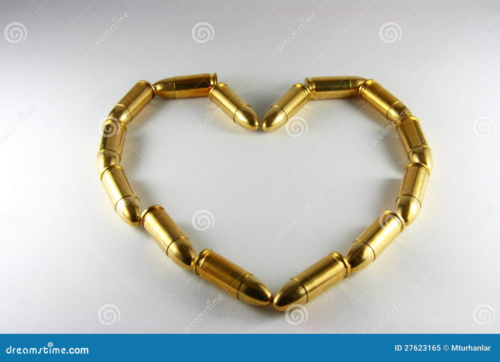 Bullets with hearth shape stock image. Image of heart - 27623165