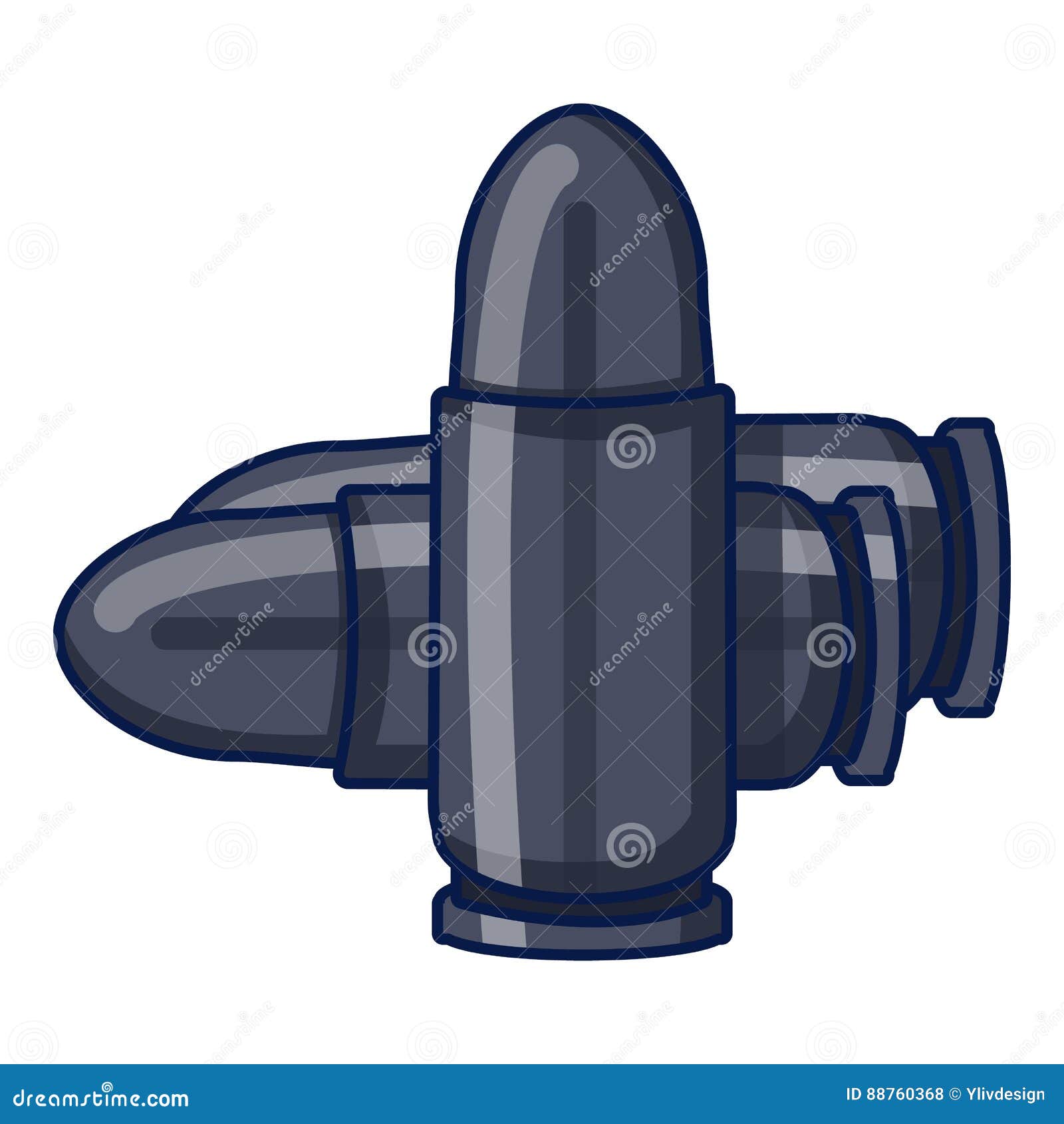 Bullets Icon, Cartoon Style Stock Vector - Illustration of hunter ...