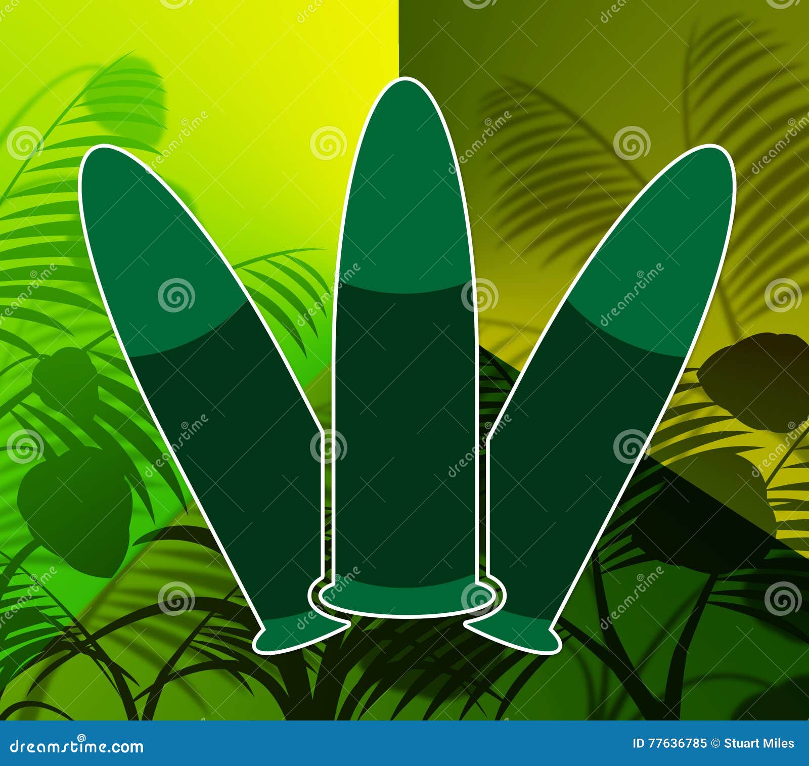 Bullets Jungle Represents Combat Danger and Violence Stock Illustration ...