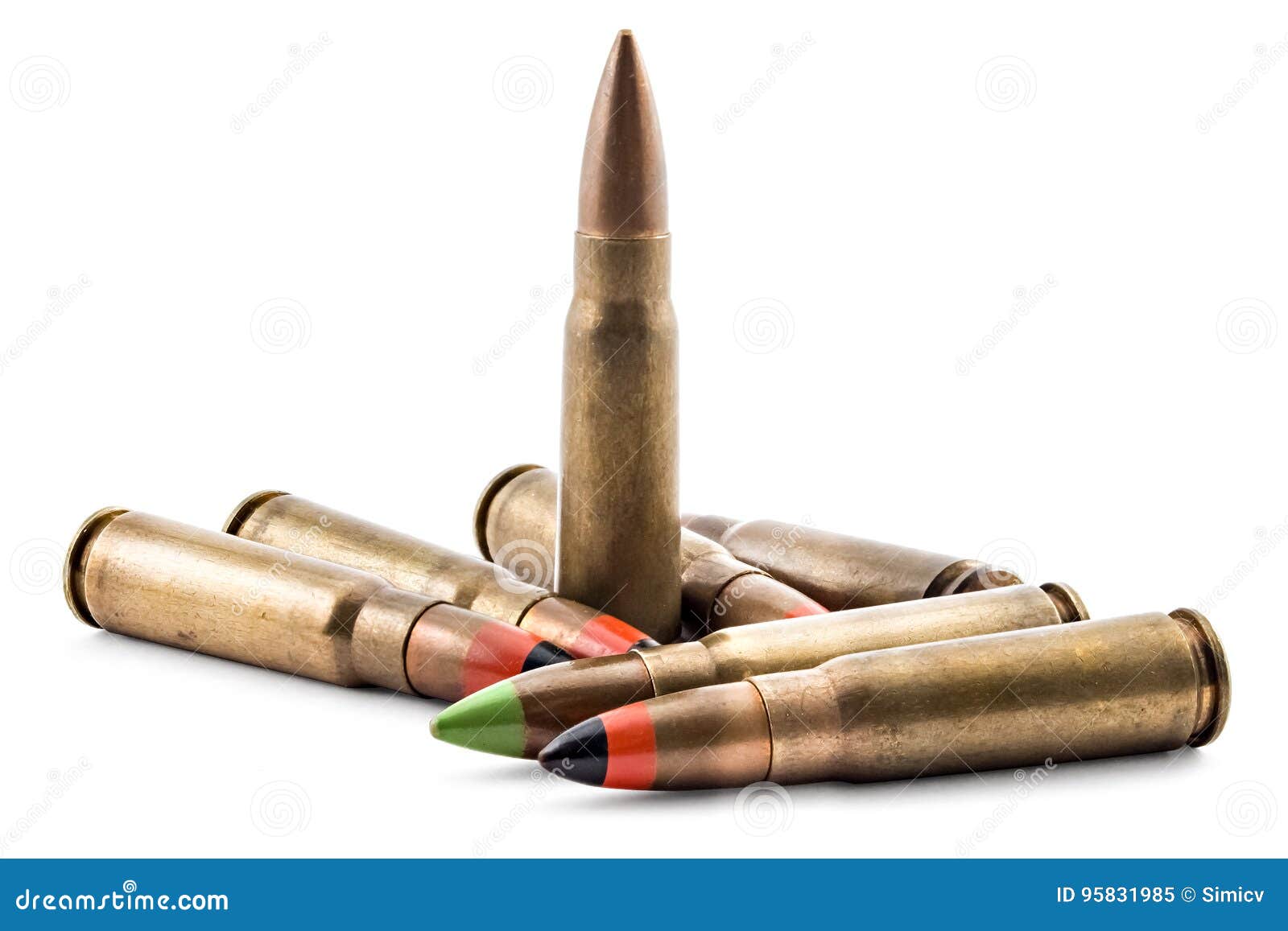 Bullets for kalashnikov stock image. Image of conflict - 95831985