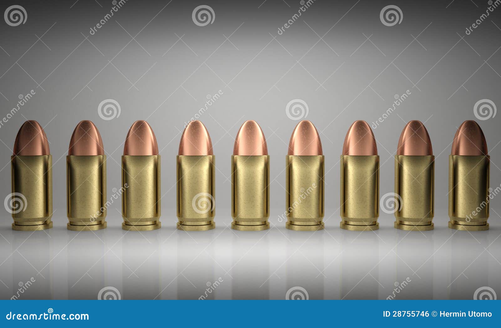 Bullets Line Up stock photo. Image of metal, copper, police - 28755746