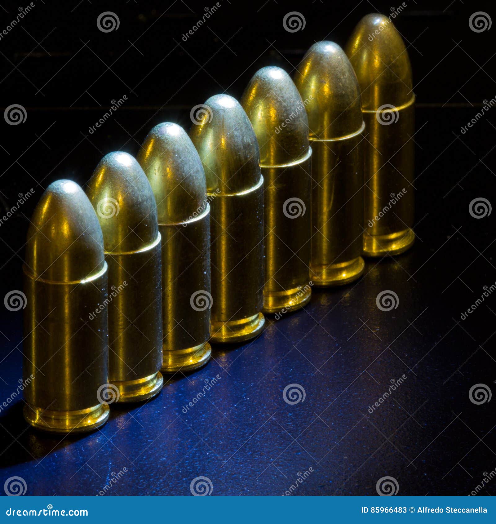 Bullets lined up stock image. Image of ammunition, metal - 85966483